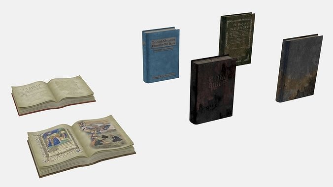 Old Ancient Books 3D model | CGTrader