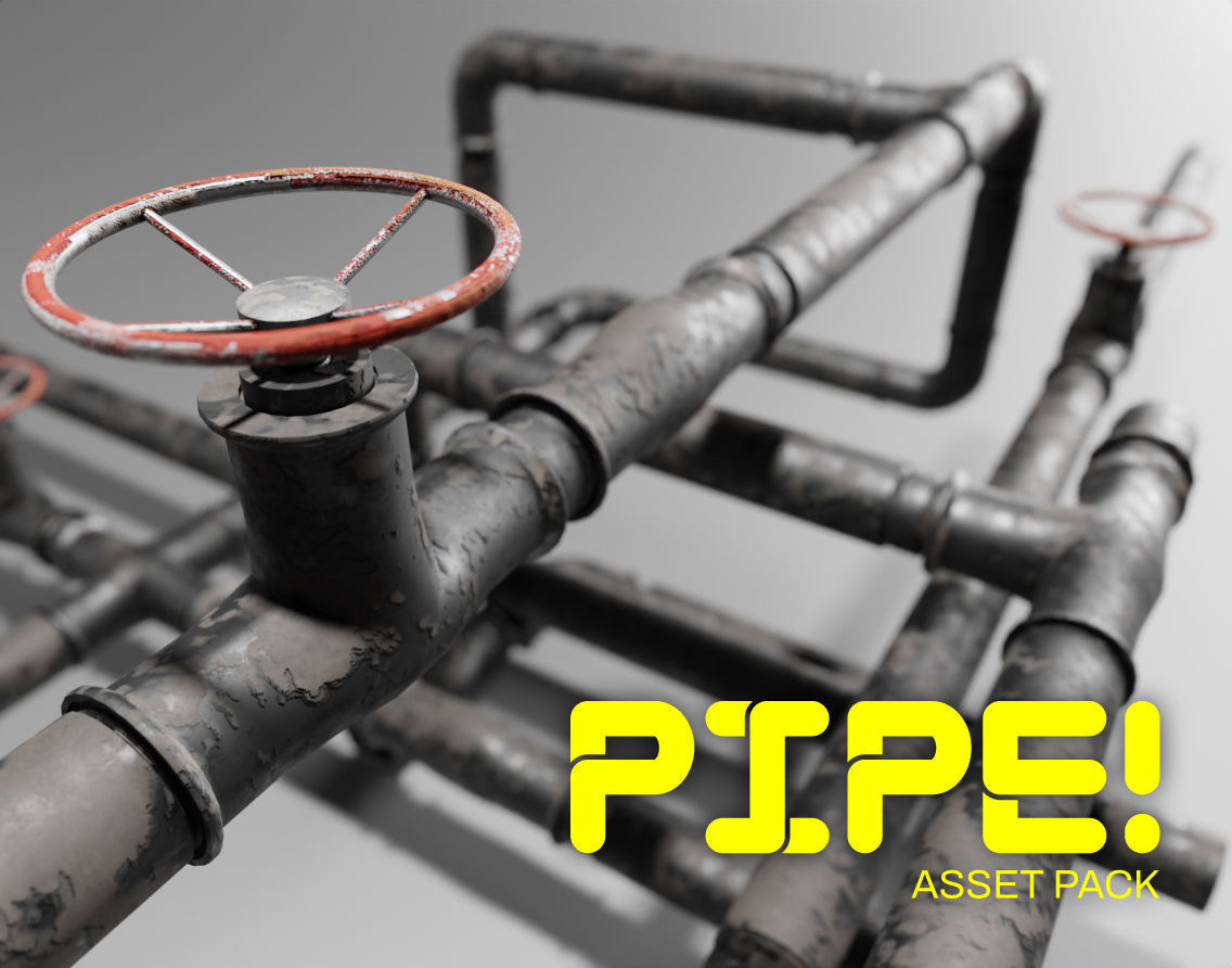 3D model Pipe - Modular Asset Pack VR / AR / low-poly | CGTrader