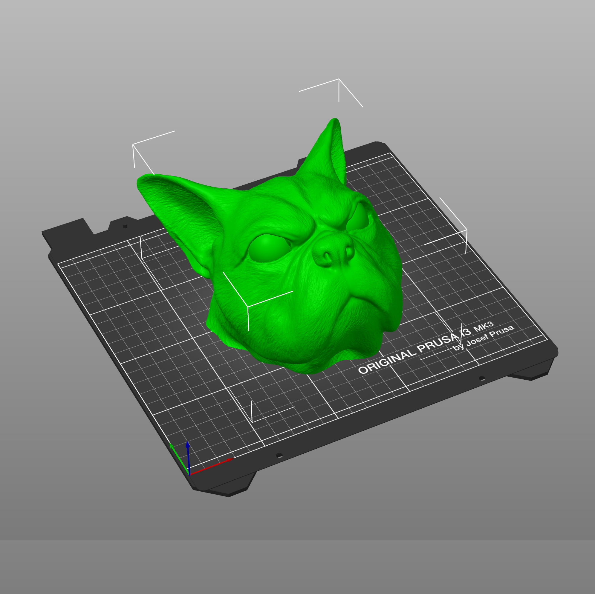 Bulldog-Dozer Bust- High-Polygon- STL 3D Print Model 3D model 3D ...