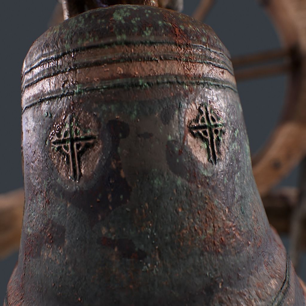 3D model Old Church Bell animated VR / AR / low-poly | CGTrader