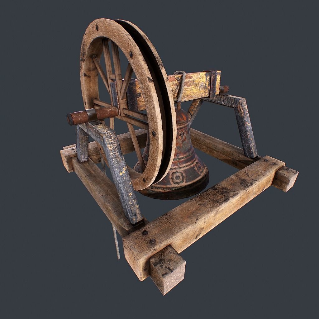 3D model Old Church Bell animated VR / AR / low-poly | CGTrader