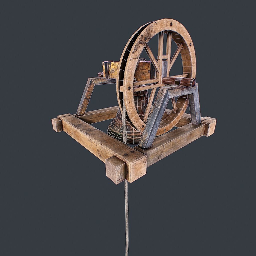 3D model Old Church Bell animated VR / AR / low-poly | CGTrader