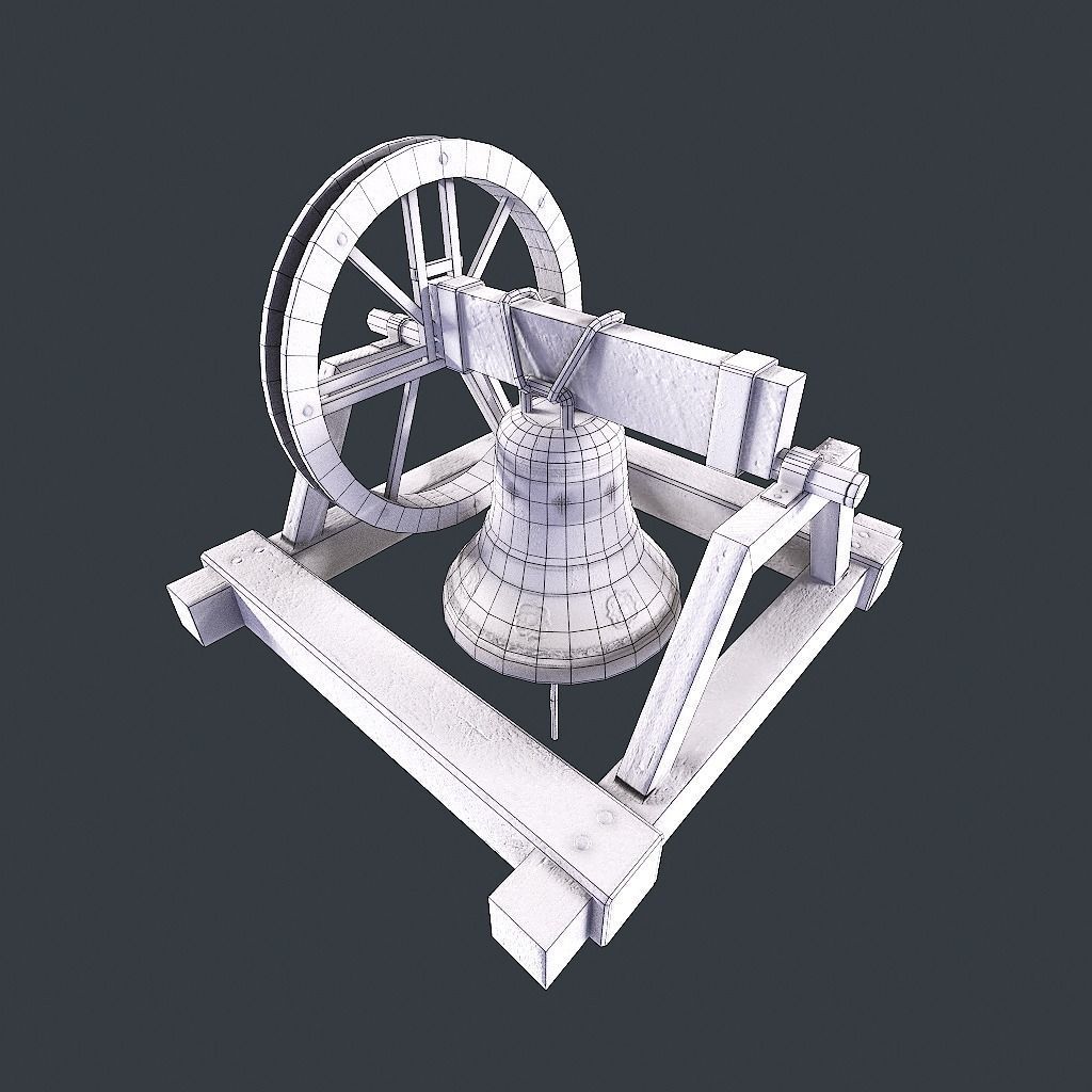 3D model Old Church Bell animated VR / AR / low-poly | CGTrader