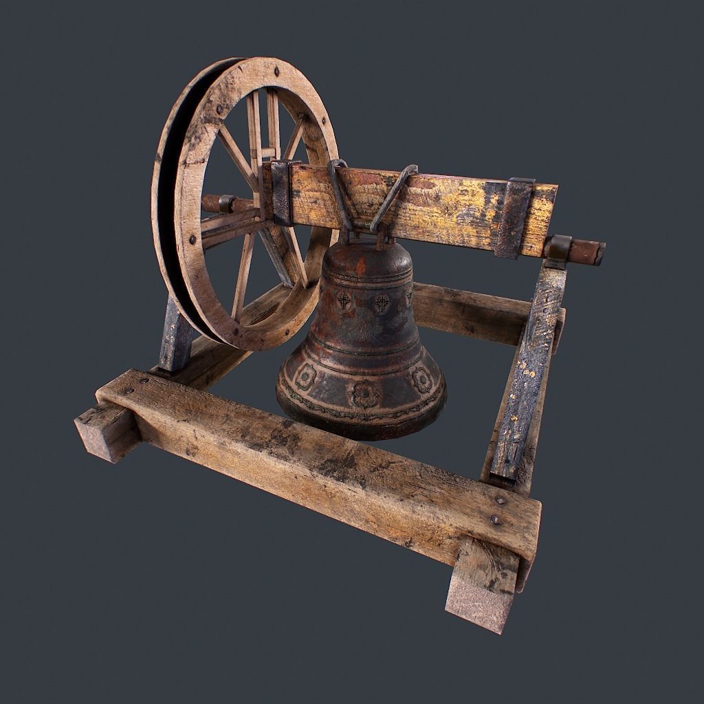 3D model Old Church Bell animated VR / AR / low-poly | CGTrader