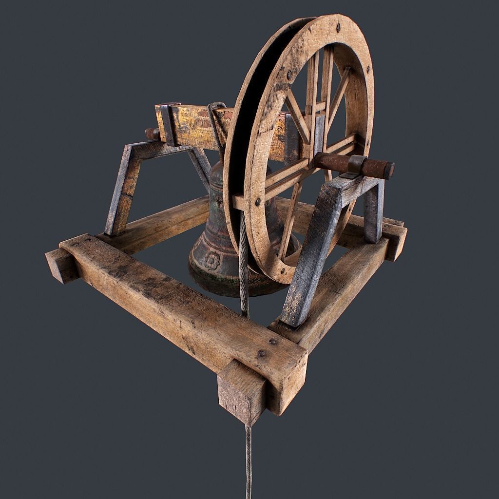 3D model Old Church Bell animated VR / AR / low-poly | CGTrader