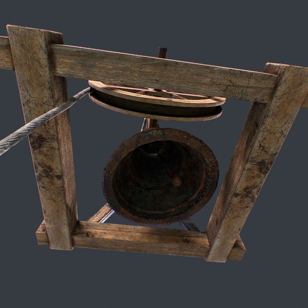 3D model Old Church Bell animated VR / AR / low-poly | CGTrader