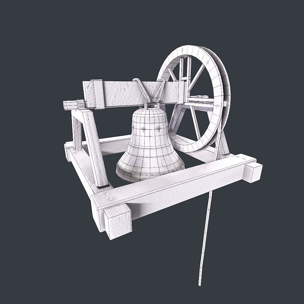 3D model Old Church Bell animated VR / AR / low-poly | CGTrader