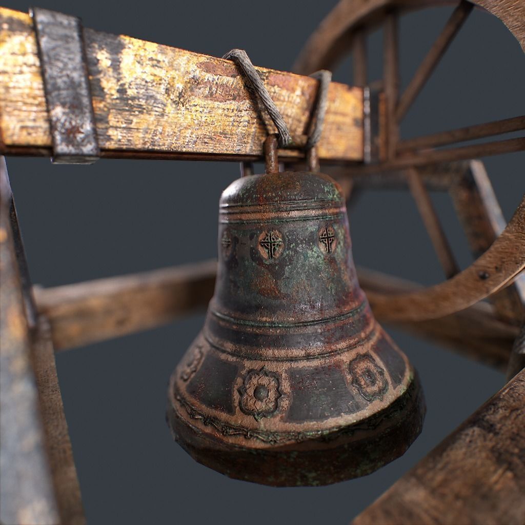 3D model Old Church Bell animated VR / AR / low-poly | CGTrader