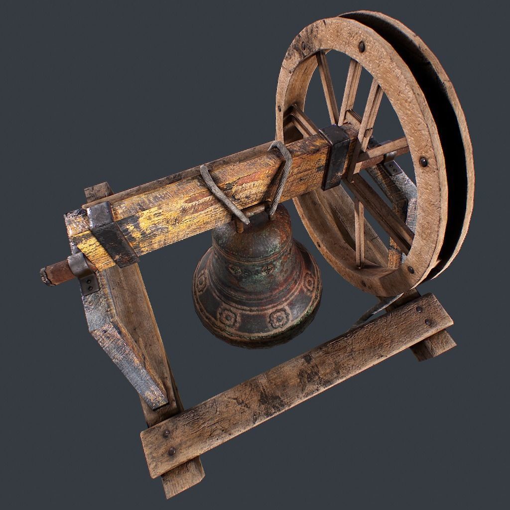 3D model Old Church Bell animated VR / AR / low-poly | CGTrader