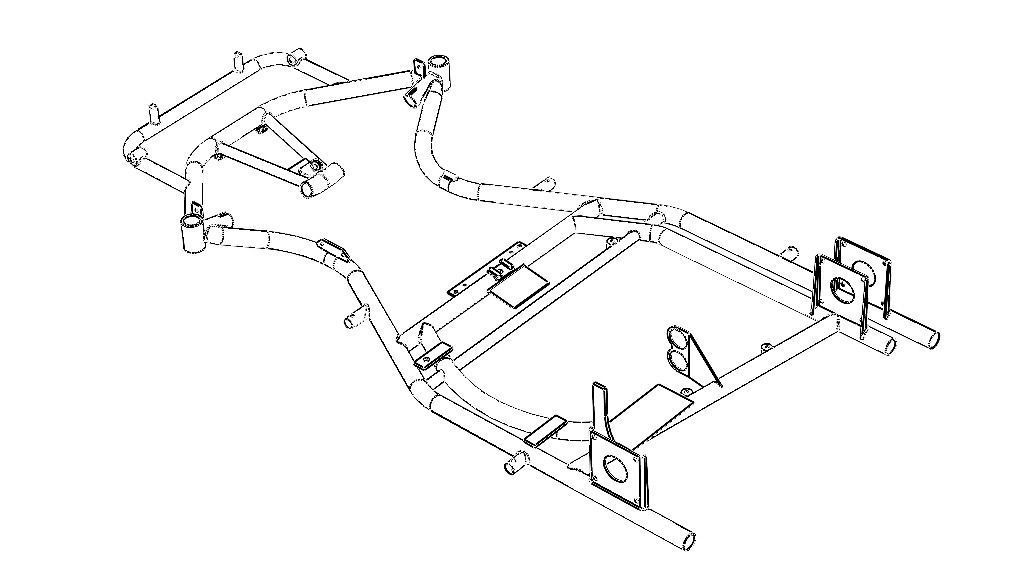 Chassis Frame Design of Go-Kart Vehicle 3D model rigged | CGTrader