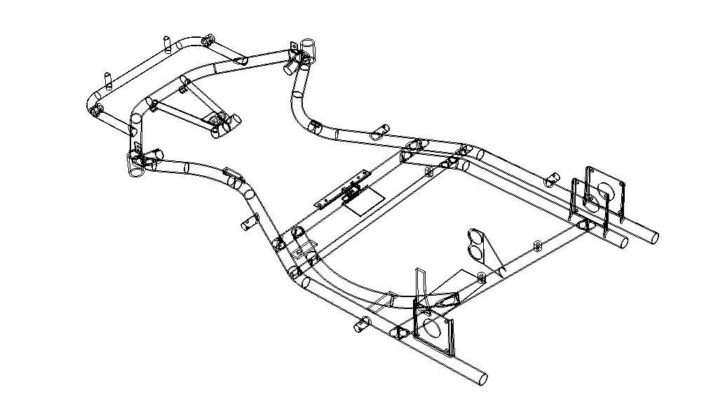 Chassis Frame Design of Go-Kart Vehicle 3D model rigged | CGTrader