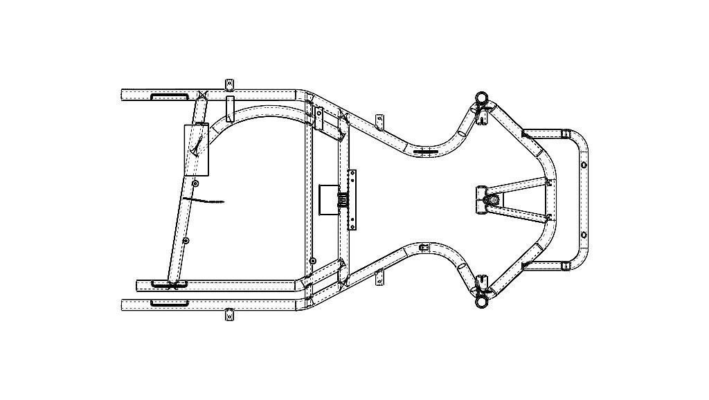 Chassis Frame Design of Go-Kart Vehicle 3D model rigged | CGTrader
