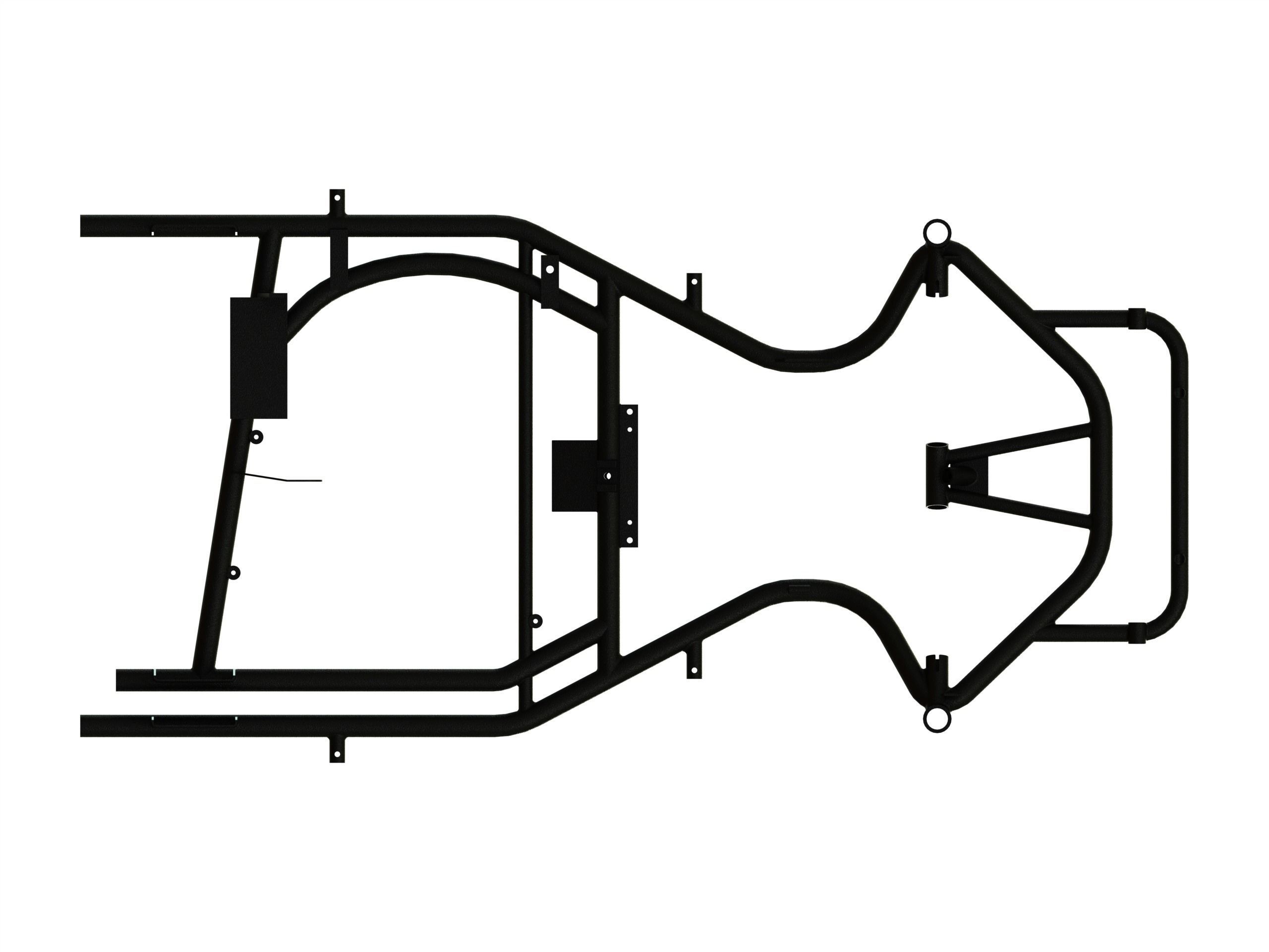 Chassis Frame Design of Go-Kart Vehicle 3D model rigged | CGTrader
