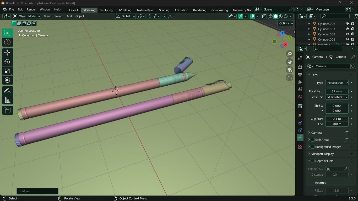 Realistic Pen Models free 3D model | CGTrader