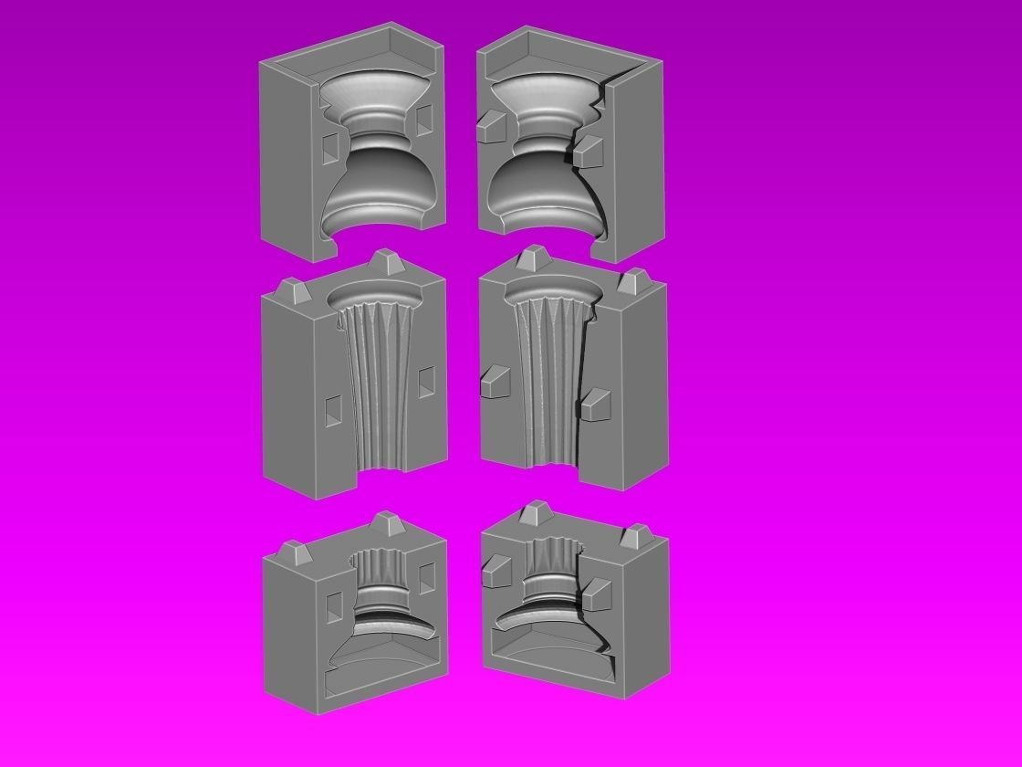 Molde Balaustre - Baluster Mold - Full model 3D model 3D printable ...