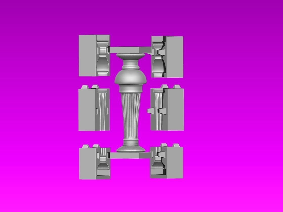 Molde Balaustre - Baluster Mold - Full model 3D model 3D printable ...