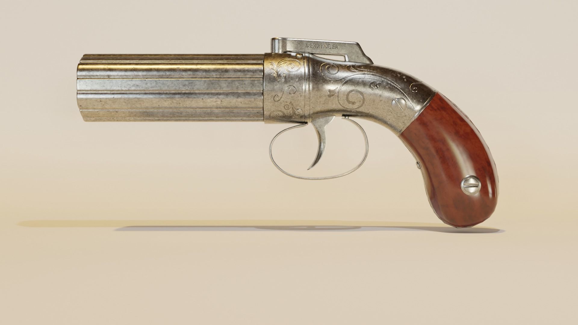 Pepperbox Derringer 3D model | CGTrader