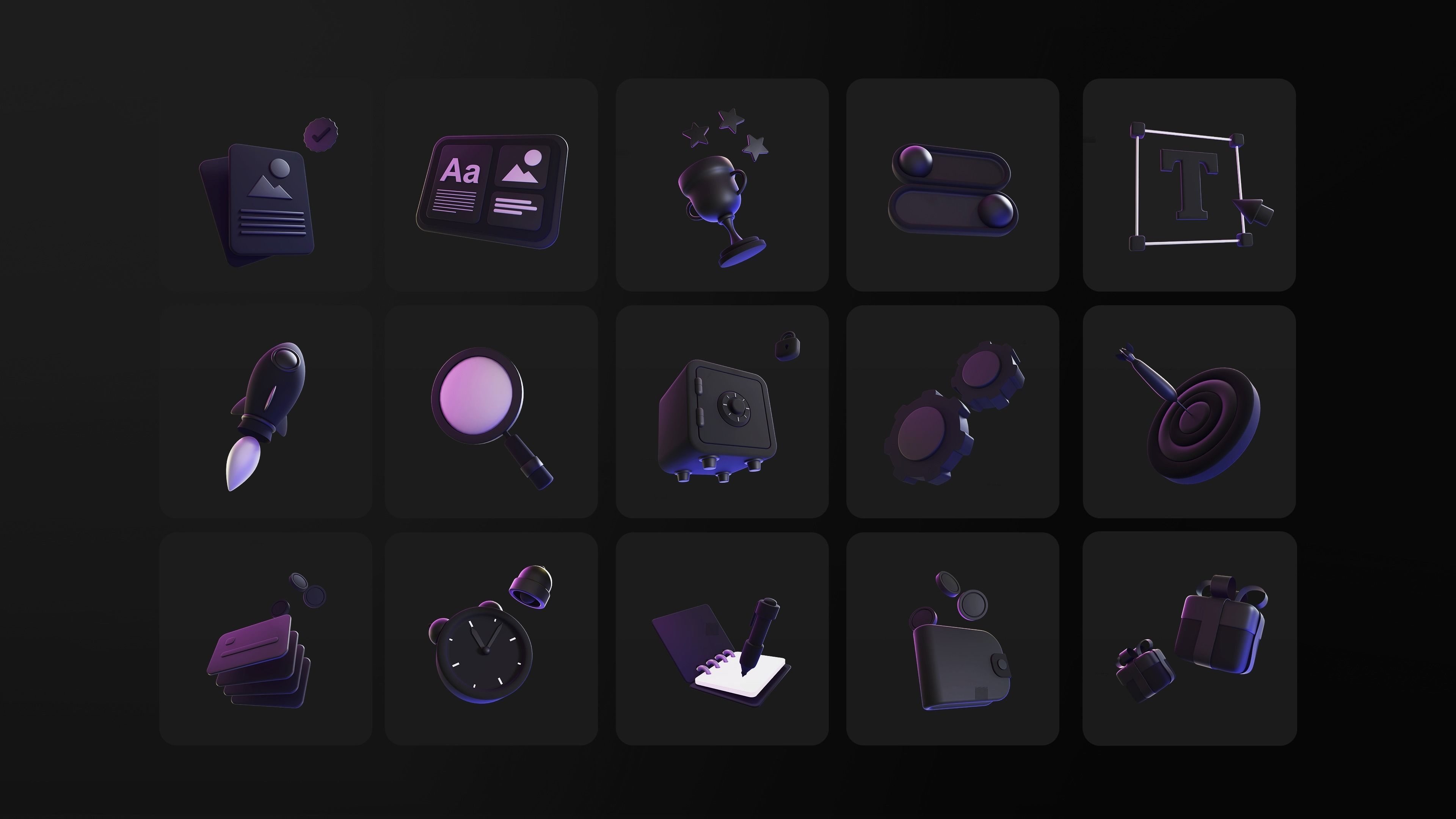 3D model 3D Essential Icons VR / AR / low-poly | CGTrader