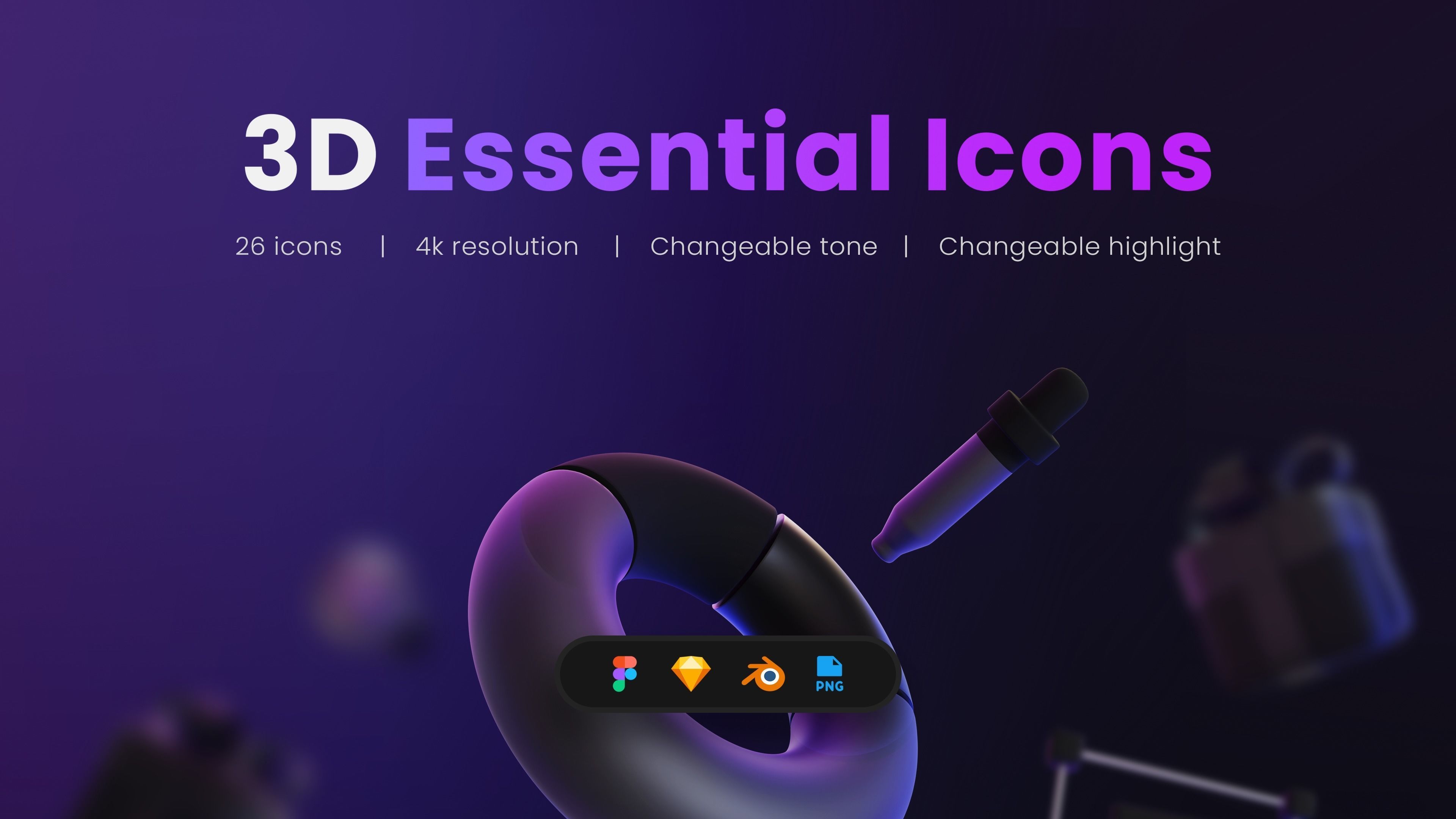3D model 3D Essential Icons VR / AR / low-poly | CGTrader