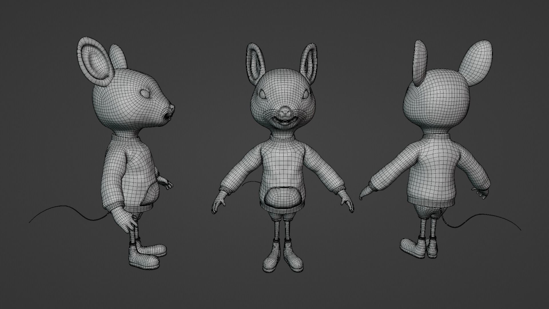 Scruffy Mouse free VR / AR / low-poly 3D model | CGTrader