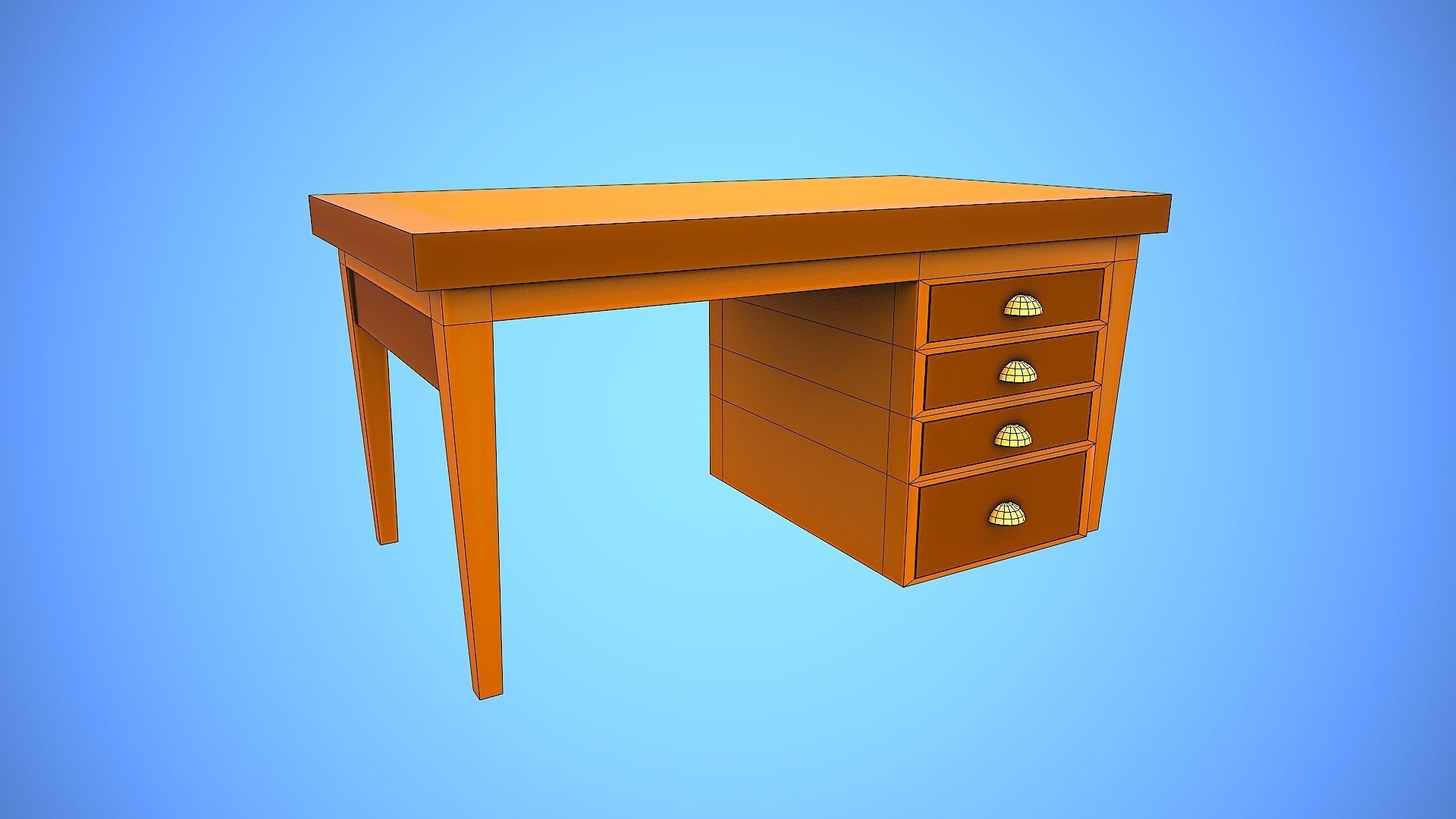 3D model DESK CARTOON STYLIZED VR / AR / low-poly | CGTrader