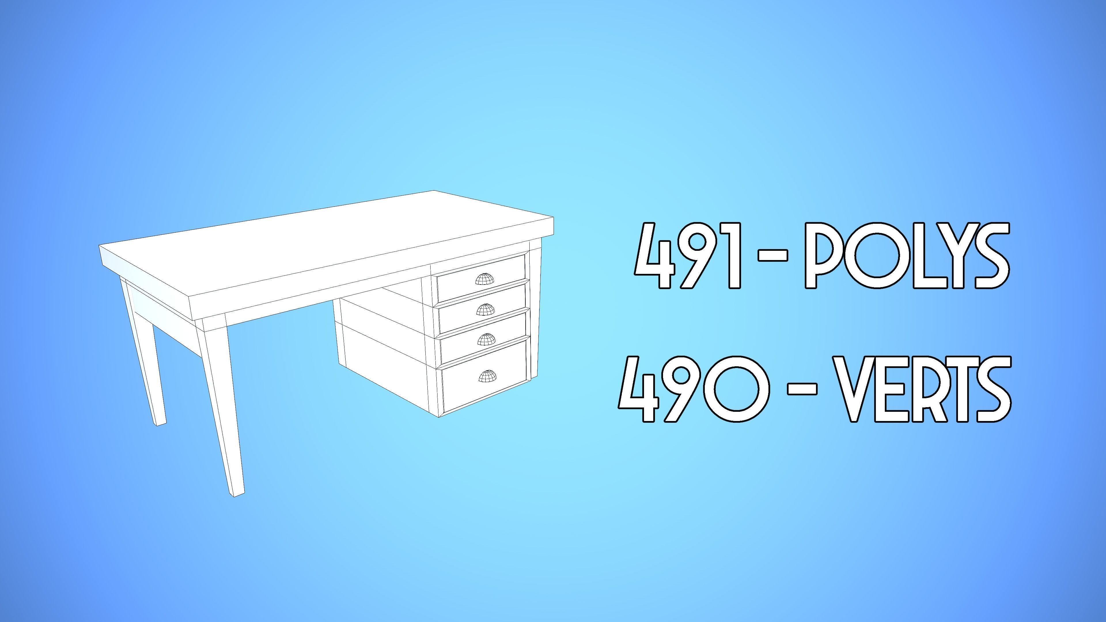 3D model DESK CARTOON STYLIZED VR / AR / low-poly | CGTrader