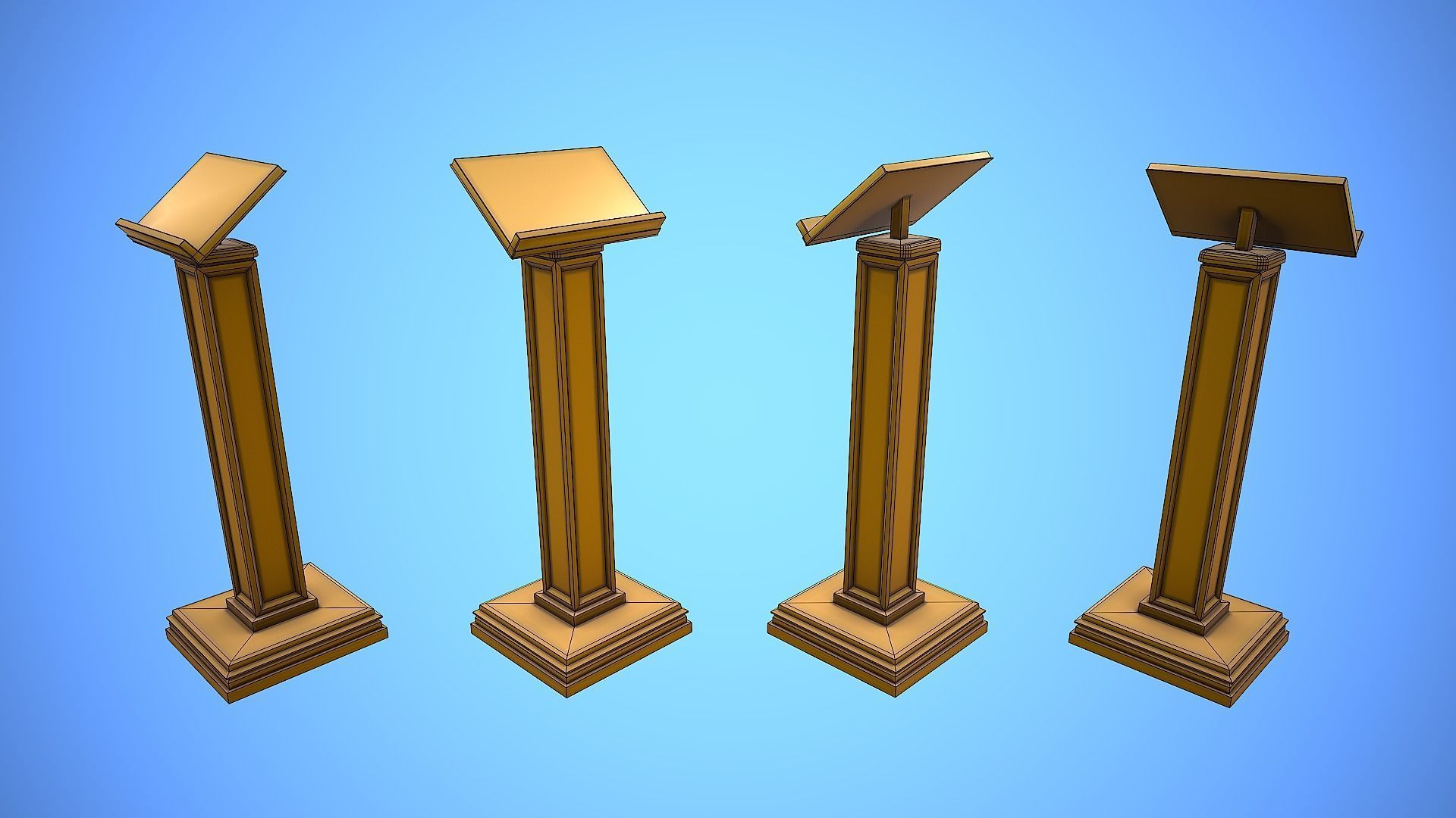 3D model LECTERN CARTOON STYLIZED VR / AR / low-poly | CGTrader
