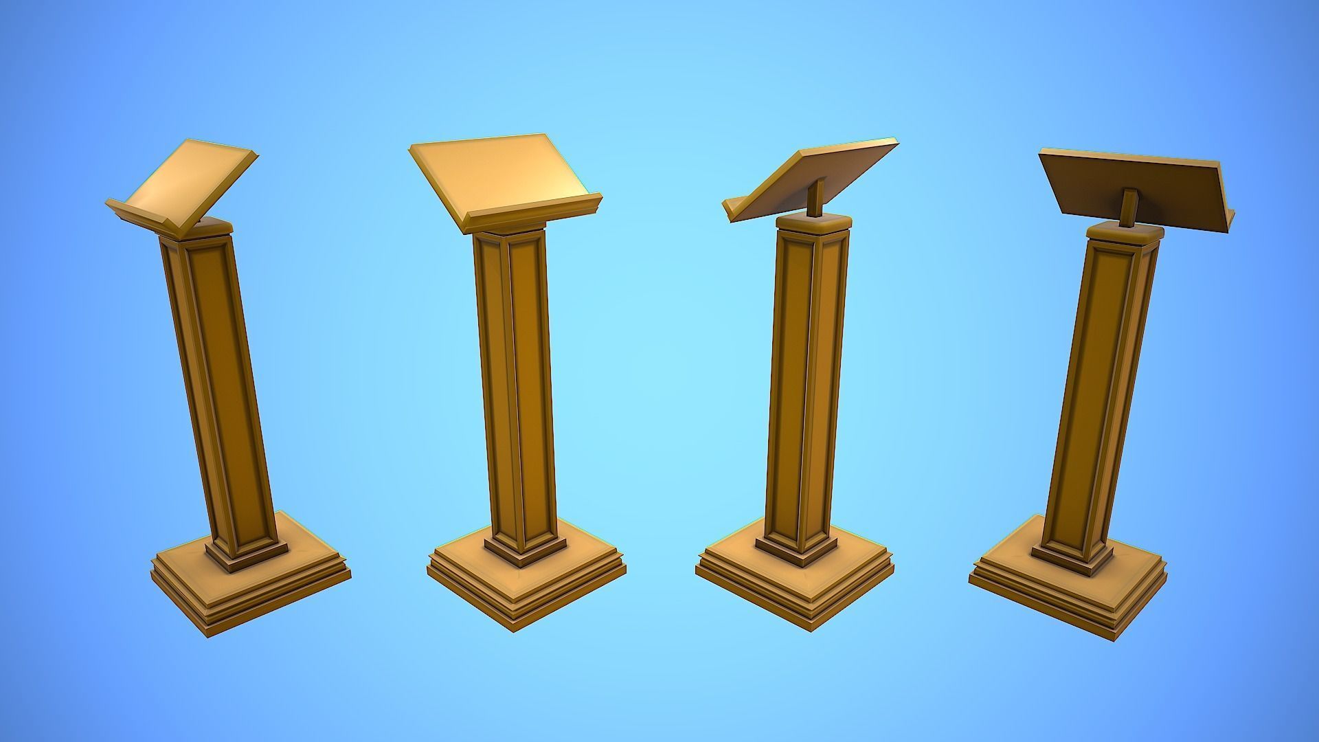 3D model LECTERN CARTOON STYLIZED VR / AR / low-poly | CGTrader