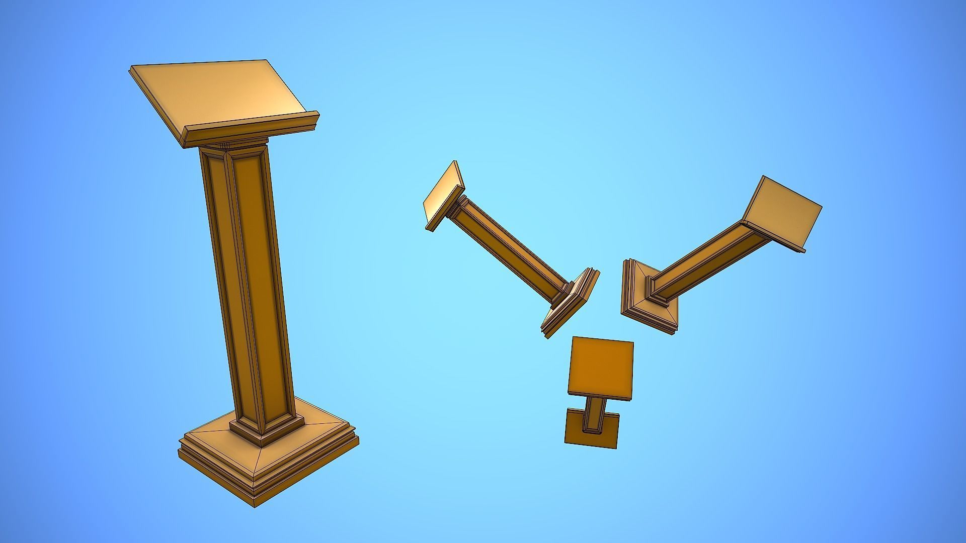 3D model LECTERN CARTOON STYLIZED VR / AR / low-poly | CGTrader