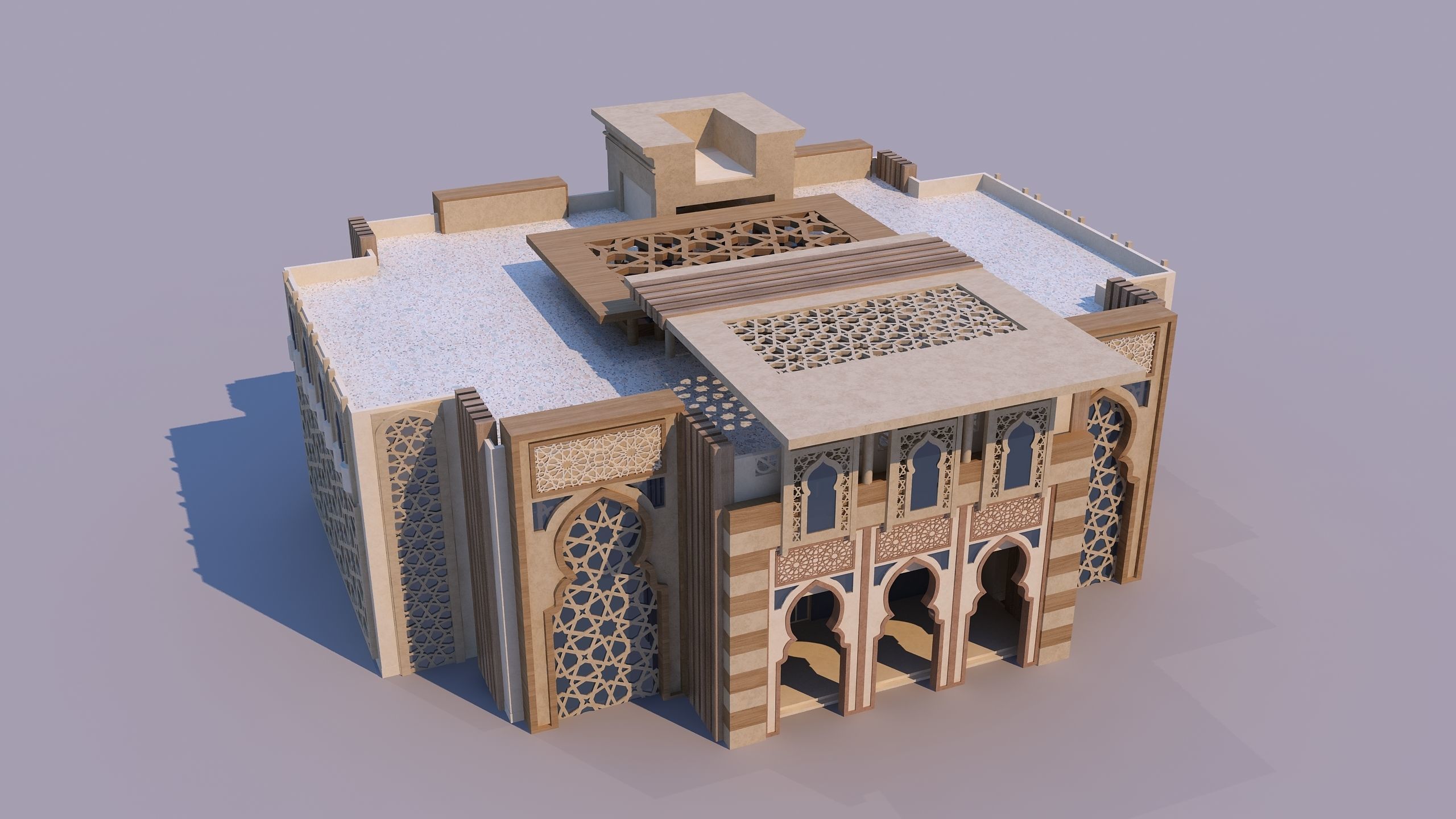 0164 - Islamic Facade Building 3D model | CGTrader