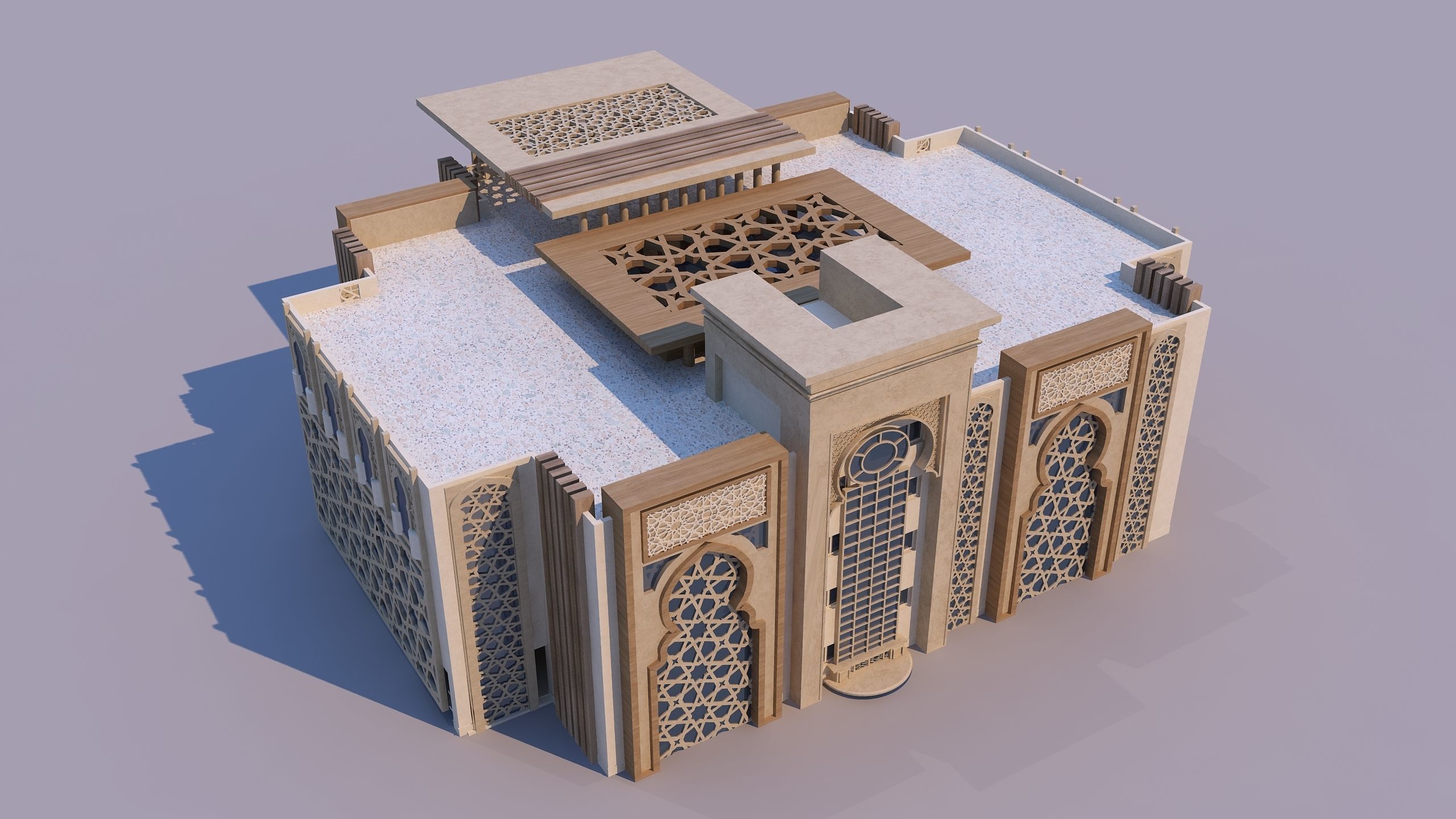 0164 - Islamic Facade Building 3D model | CGTrader