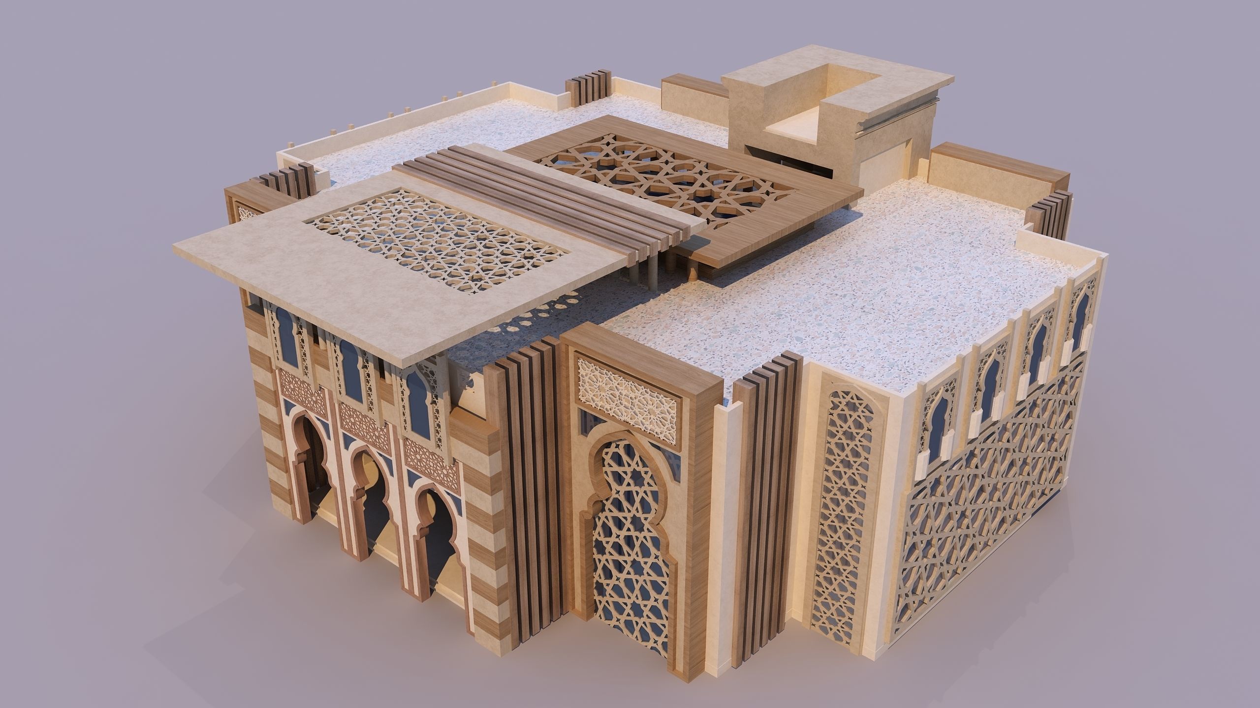 0164 - Islamic Facade Building 3D model | CGTrader