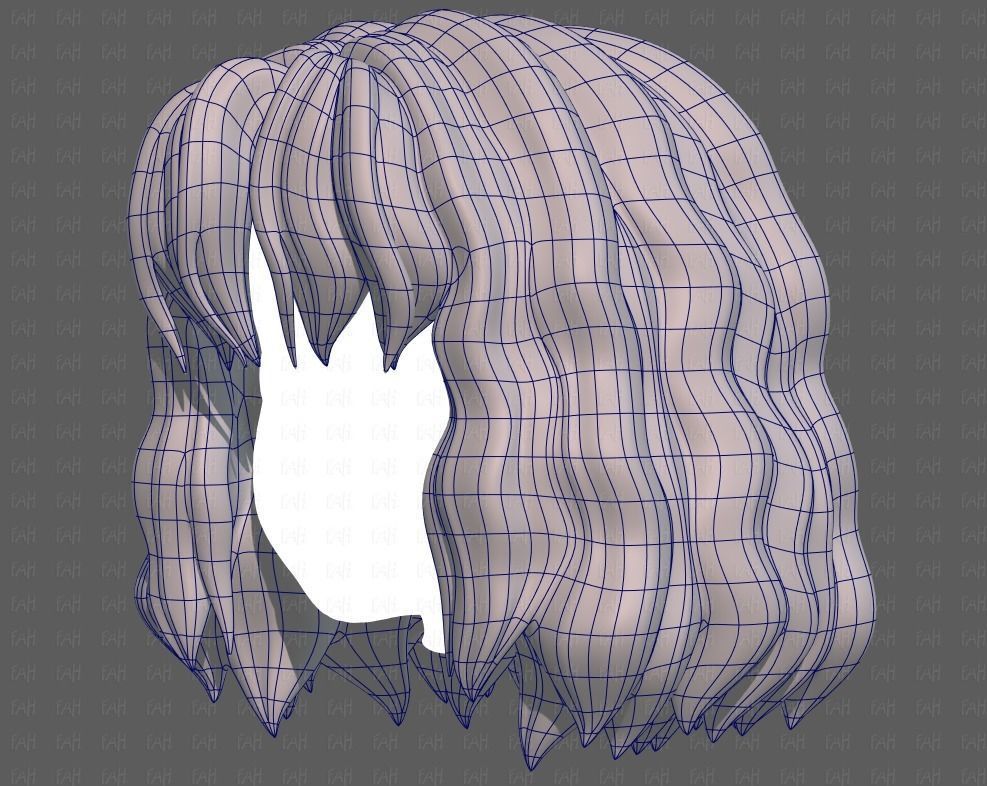 3D model Base Hair for girl V52 VR / AR / low-poly | CGTrader