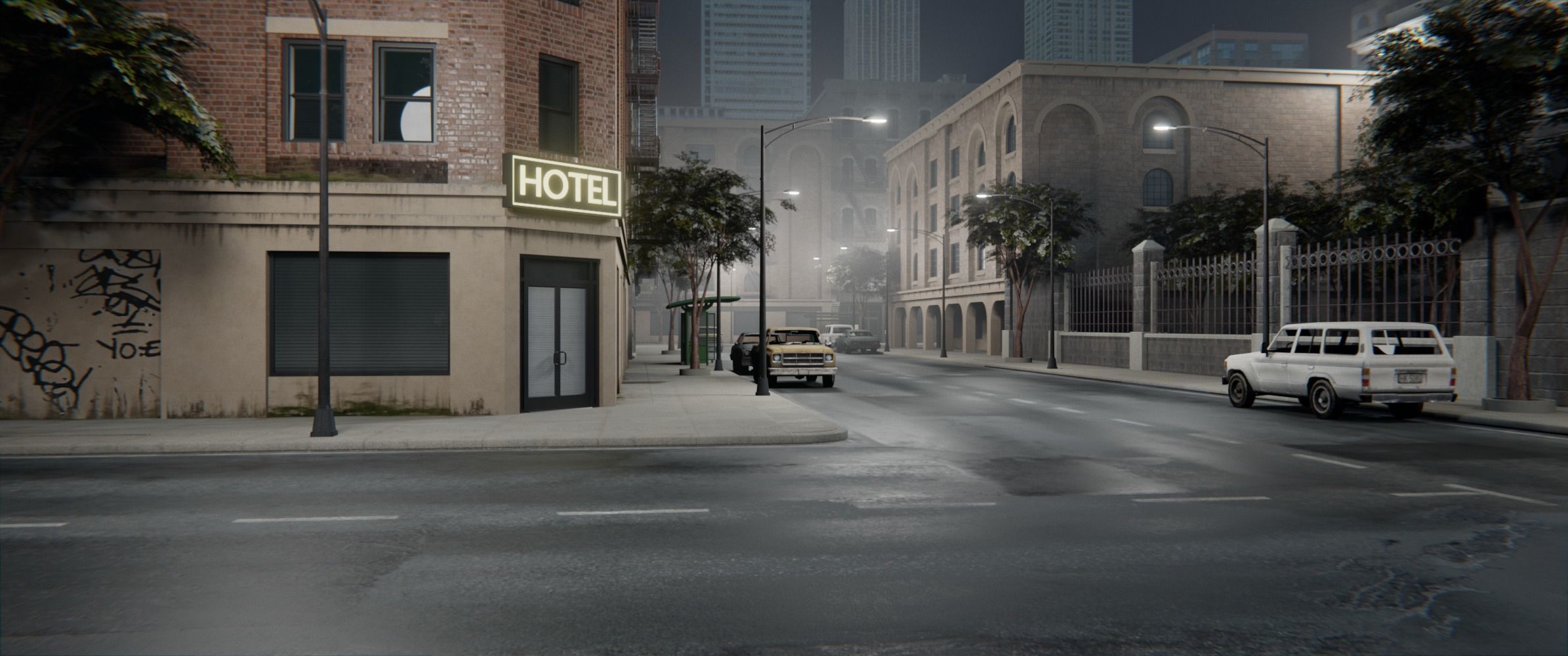 3D model Old city street Assets VR / AR / low-poly | CGTrader