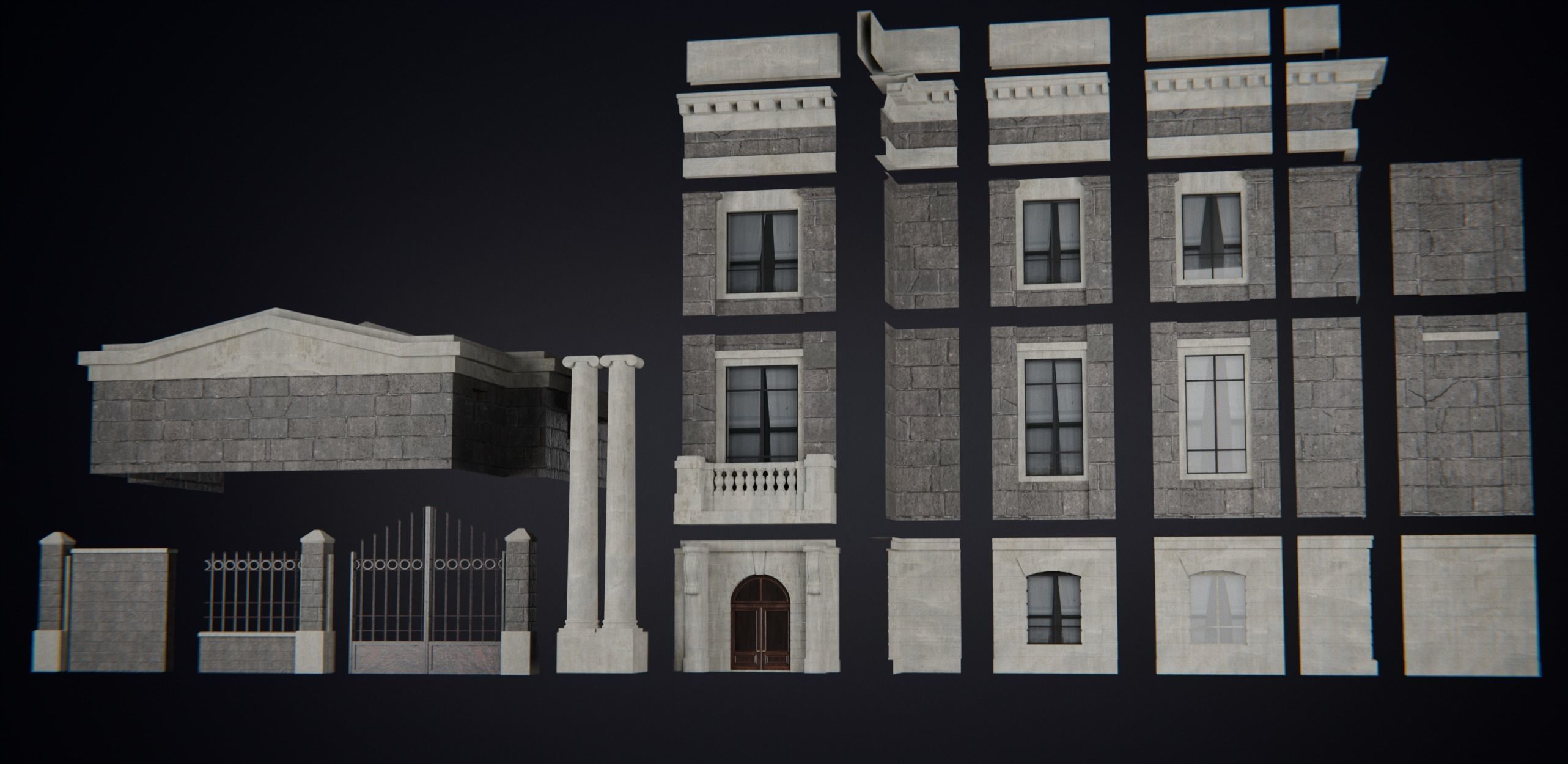 3D model Old city street Assets VR / AR / low-poly | CGTrader