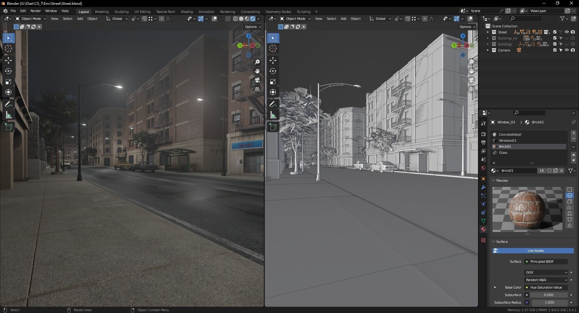 3D model Old city street Assets VR / AR / low-poly | CGTrader
