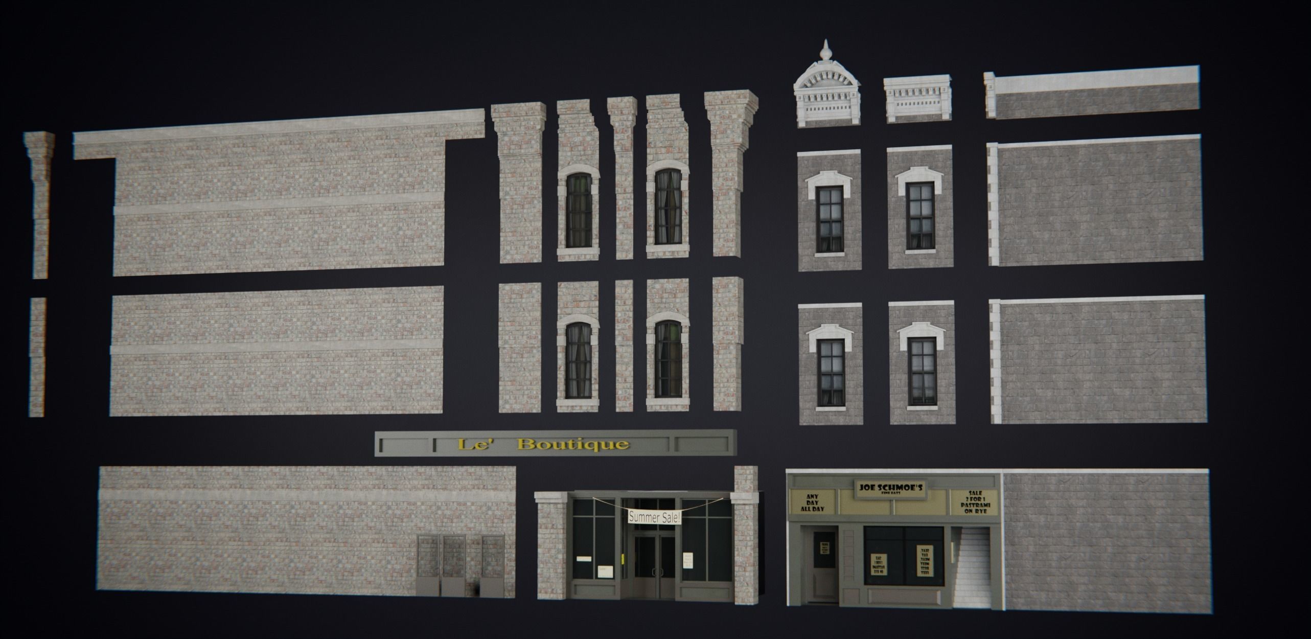 3D model Old city street Assets VR / AR / low-poly | CGTrader
