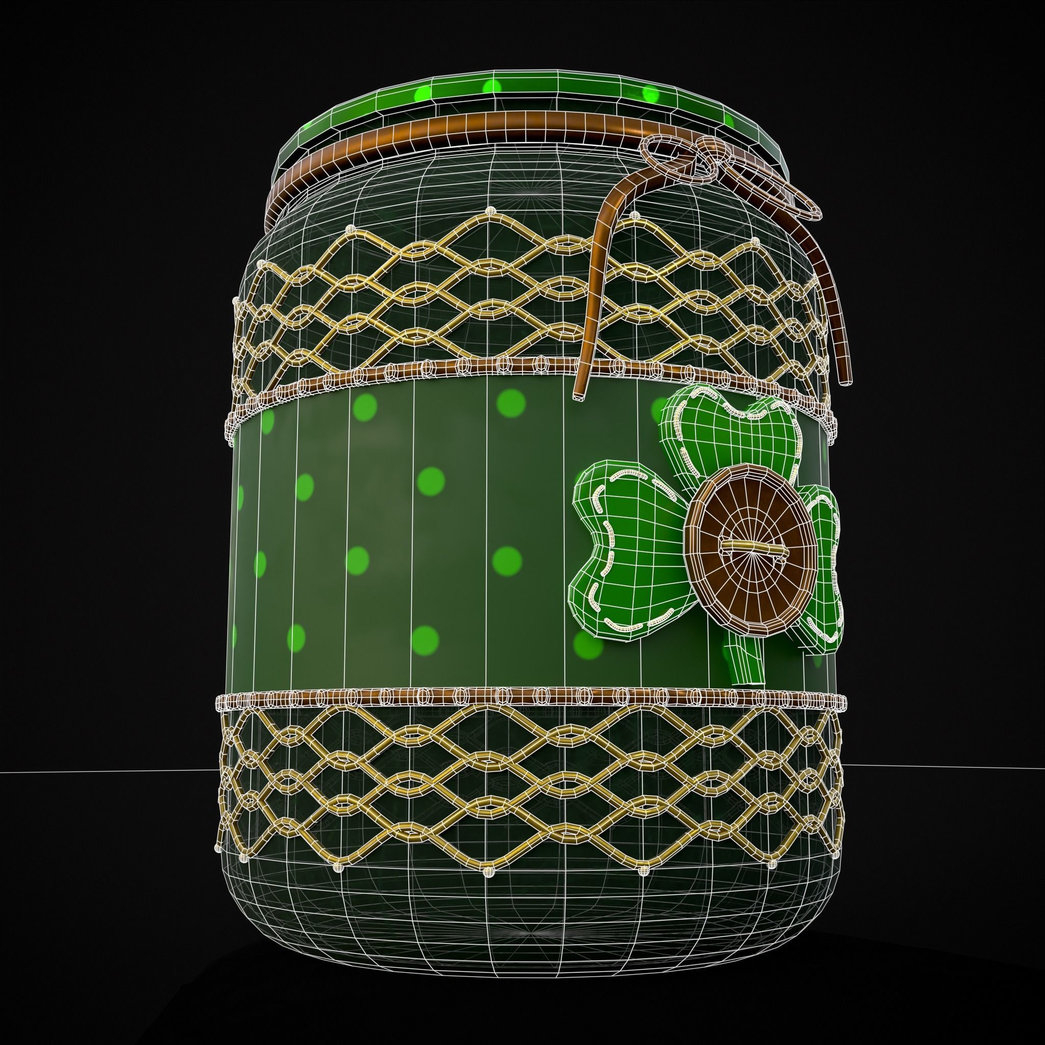 3D model St Patrick Clover Jar VR / AR / low-poly | CGTrader