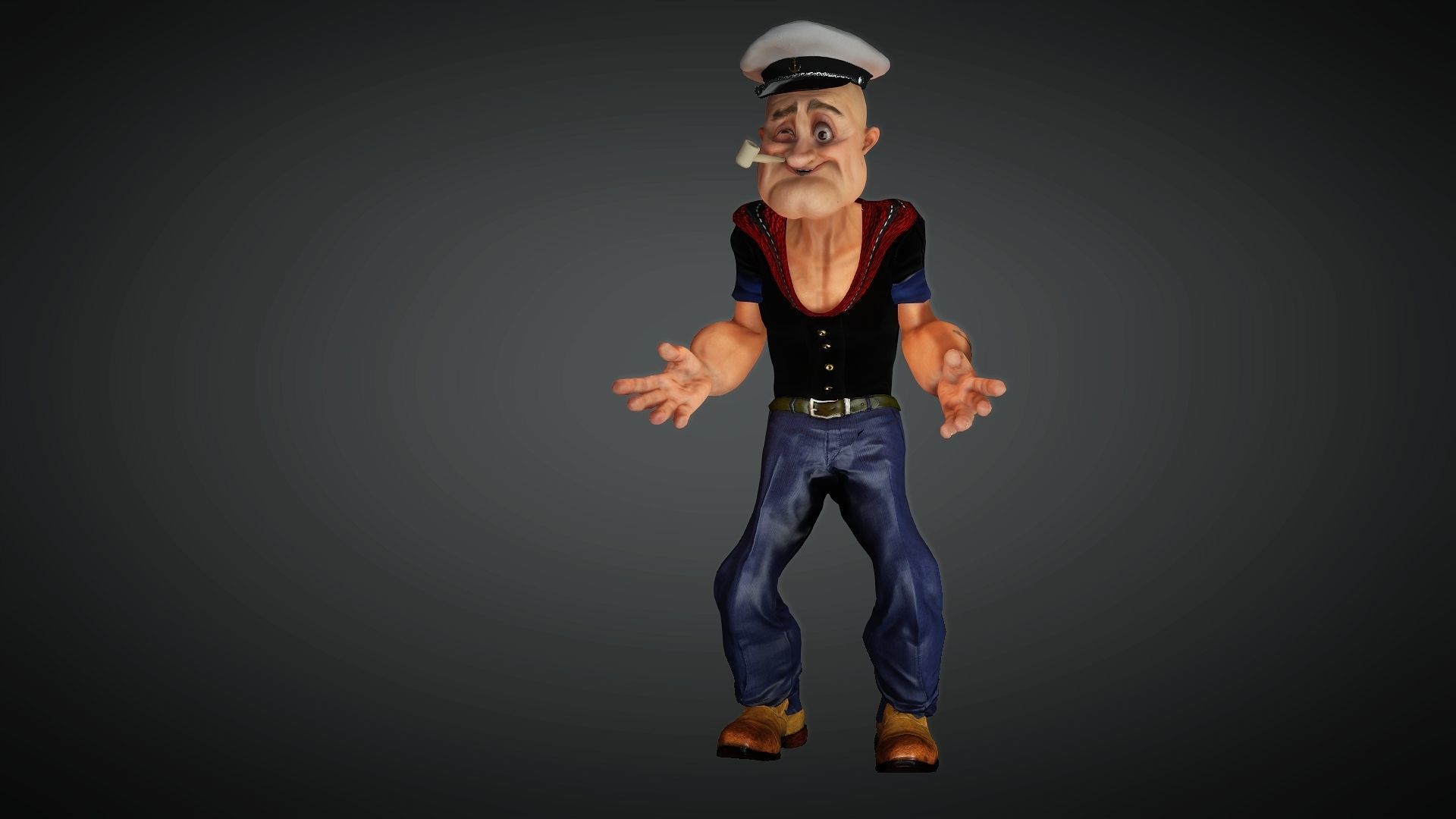 Popay High quality character full Rigged and Animated 3D model animated ...