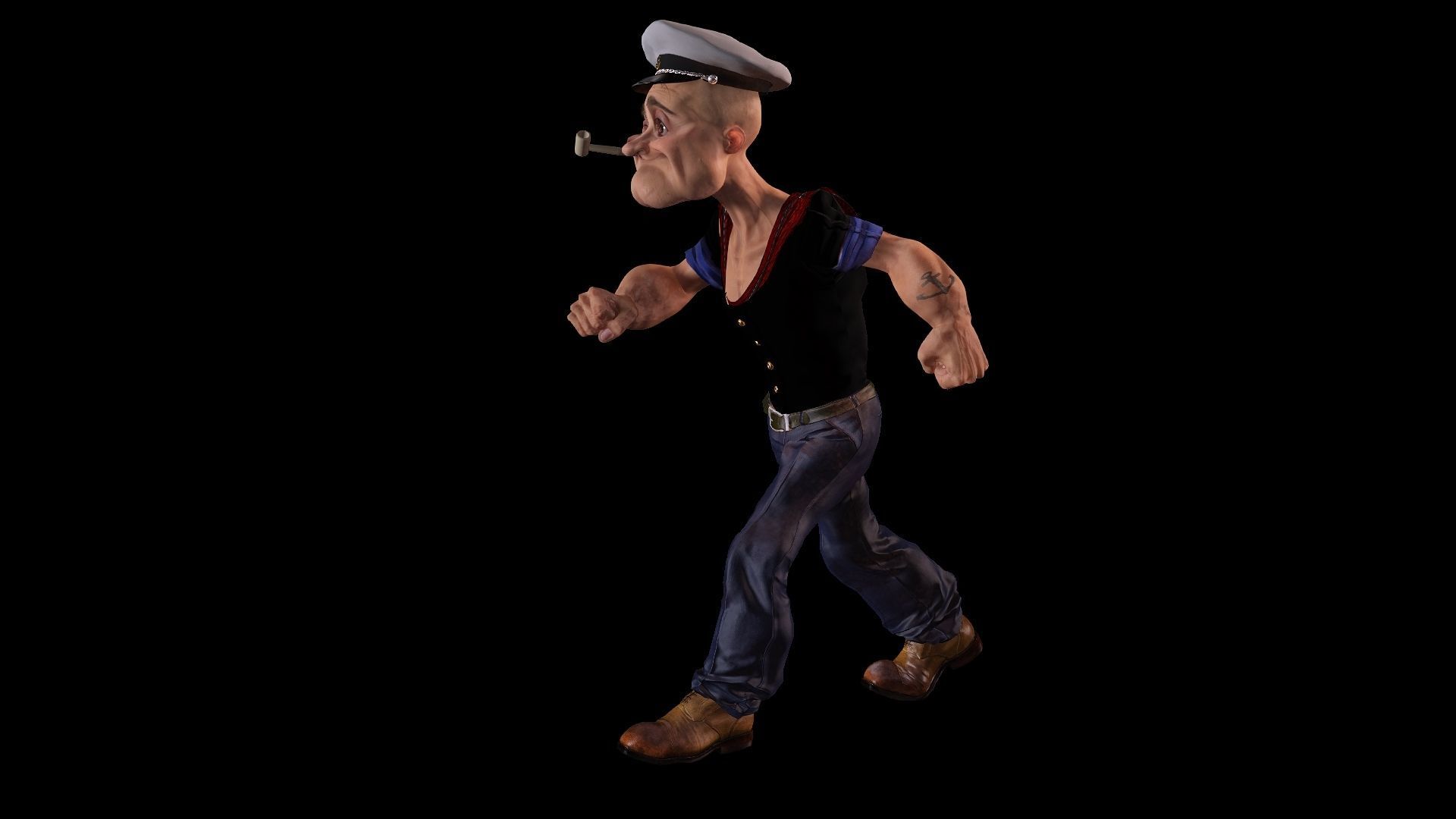 Popay High quality character full Rigged and Animated 3D model animated ...