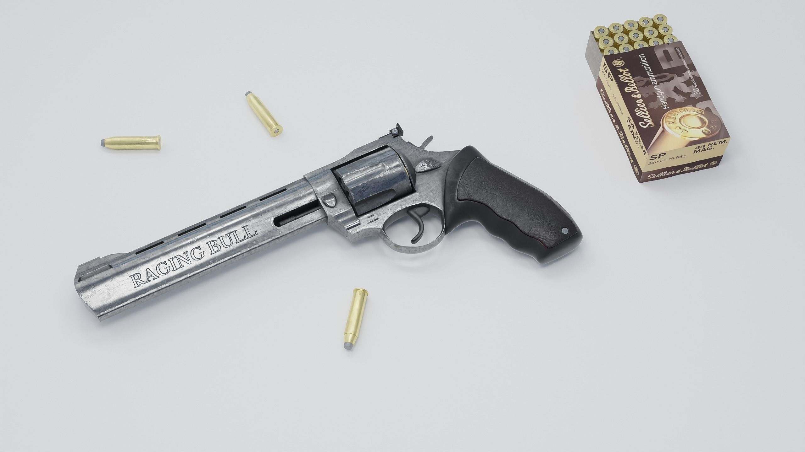 Revolver Taurus Raging Bull 3D model | CGTrader