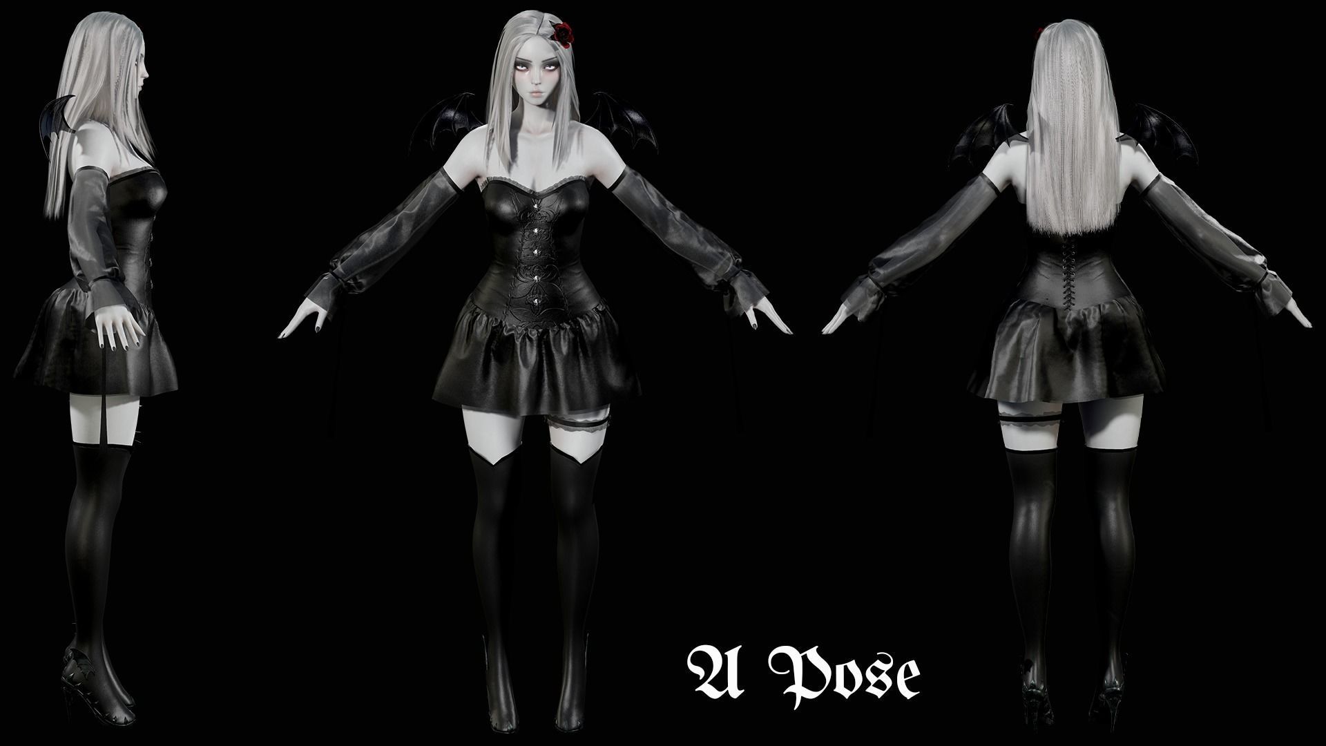 3D model Vampire Girl Elizabeth VR / AR / low-poly | CGTrader