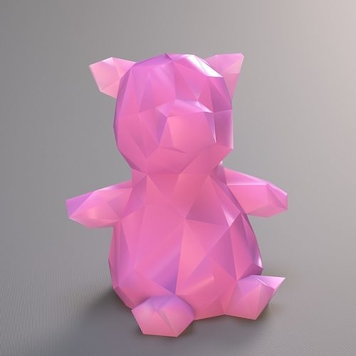 Low-Poly Pig 3D model 3D printable | CGTrader
