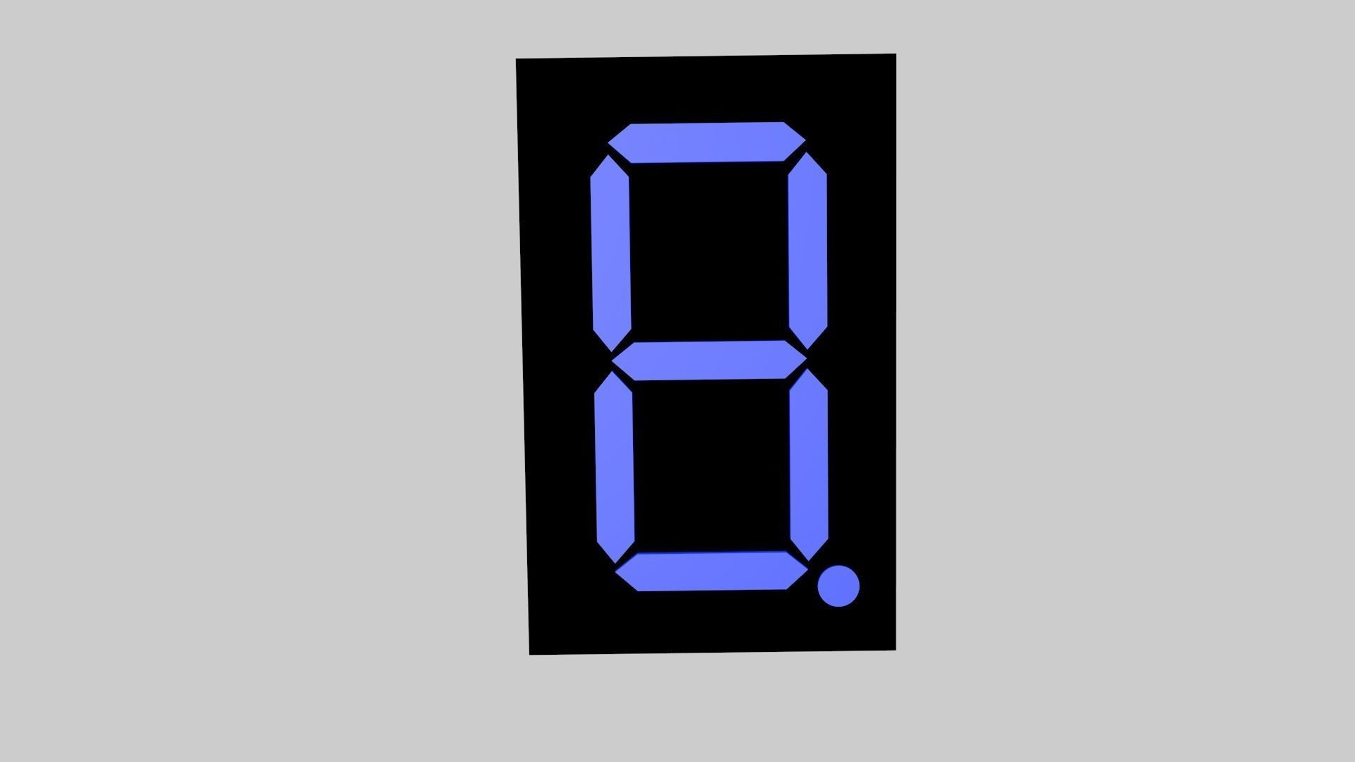 Seven Segment Electronics Component Free 3D Model free 3D model | CGTrader