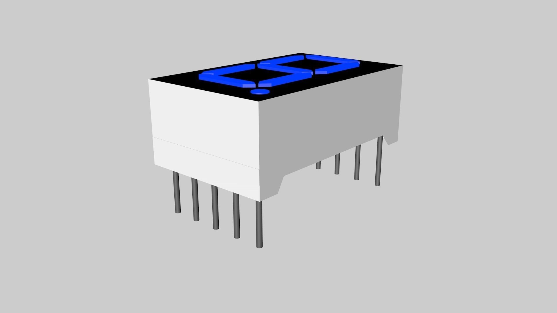Seven Segment Electronics Component Free 3D Model free 3D model | CGTrader