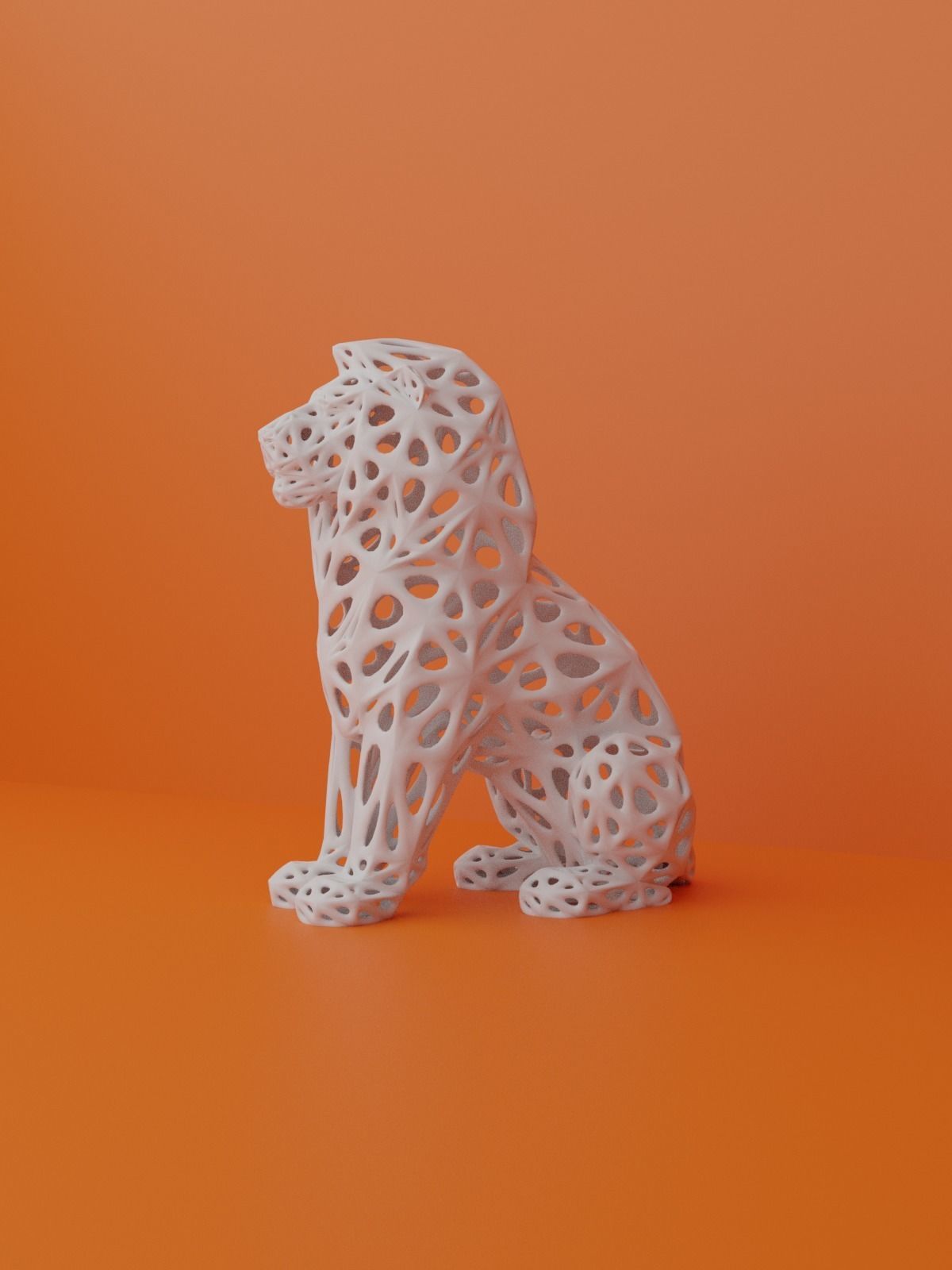Wireframe Lion 3D model 3D printable | CGTrader