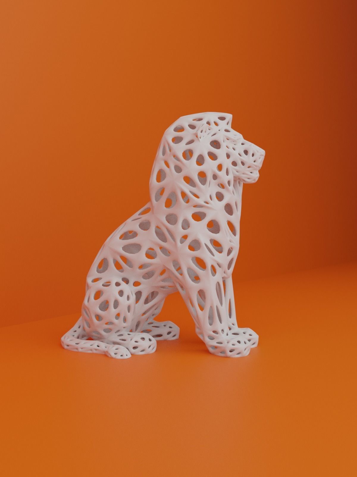 Wireframe Lion 3D model 3D printable | CGTrader