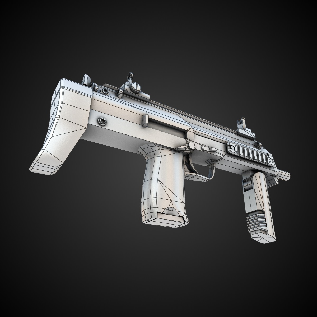 3D model MP7 Submachine gun VR / AR / low-poly | CGTrader
