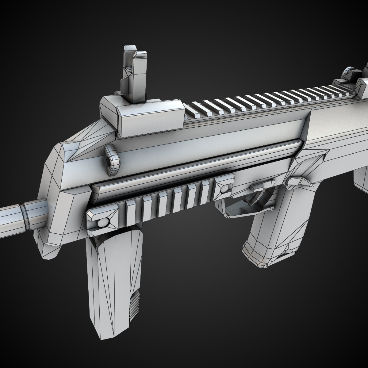 3D model MP7 Submachine gun VR / AR / low-poly | CGTrader