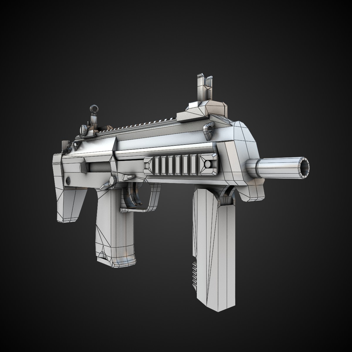 3D model MP7 Submachine gun VR / AR / low-poly | CGTrader